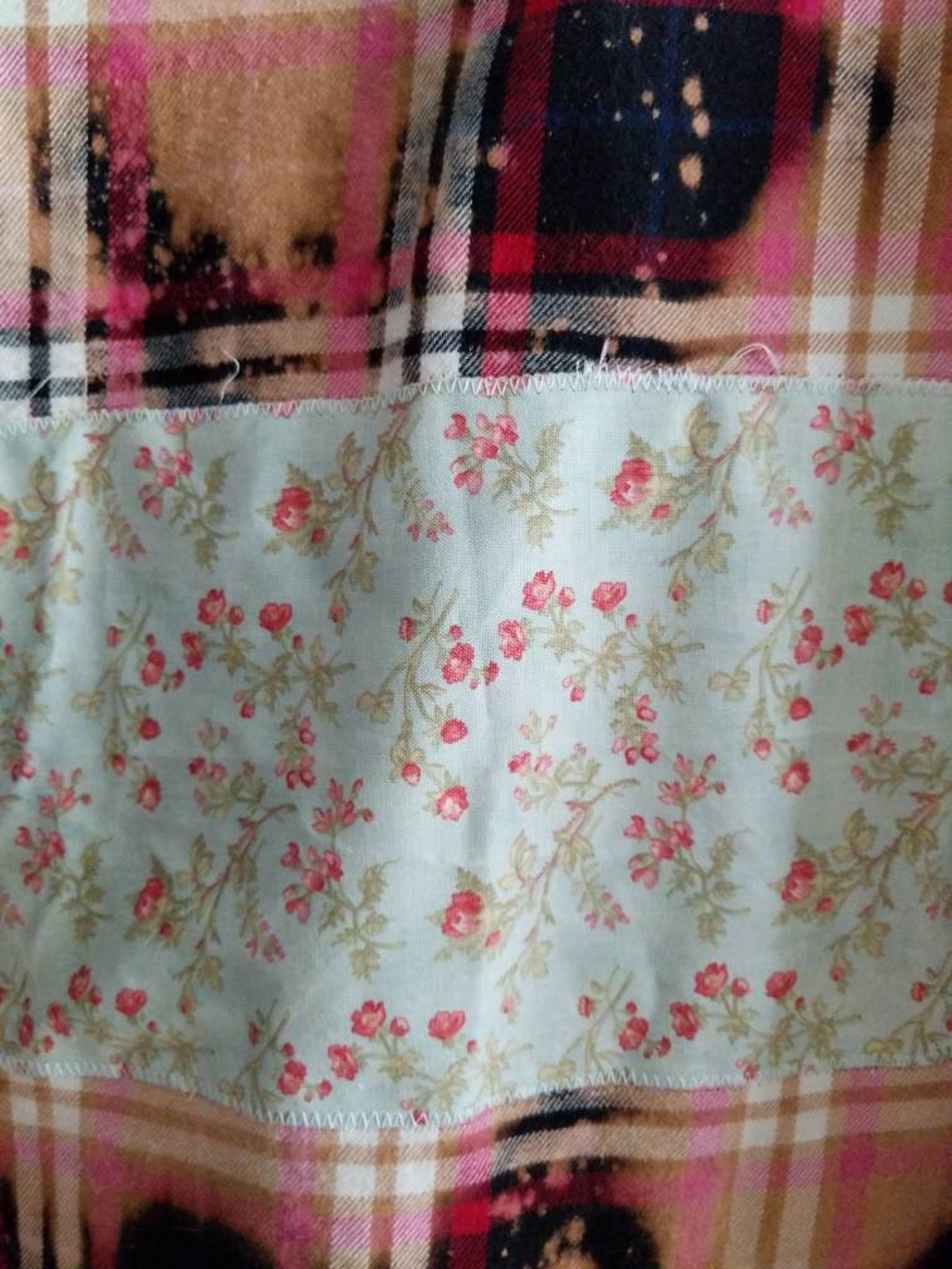 Bleach Distressed Flannel Shirt Men's Size XLT Vintage - Etsy