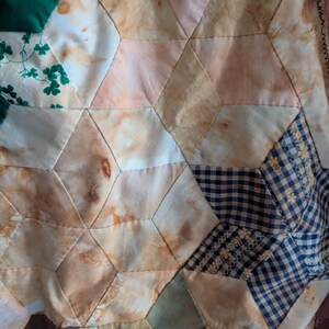 Bleach Dye Upcycled Flannel Shacket: XXL Tall Orange Plaid, Floral ...