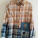 Bleach Distressed Flannel Shirt Men's Size XLT Floral - Etsy