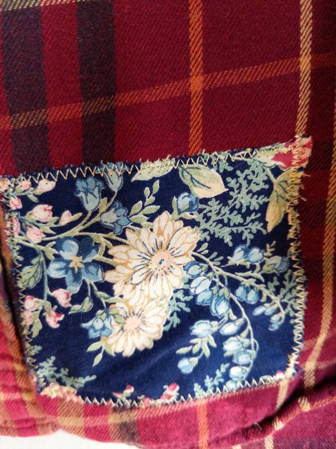 Bleach Distressed Flannel Shirt Men's Size 2XLT Flowers - Etsy