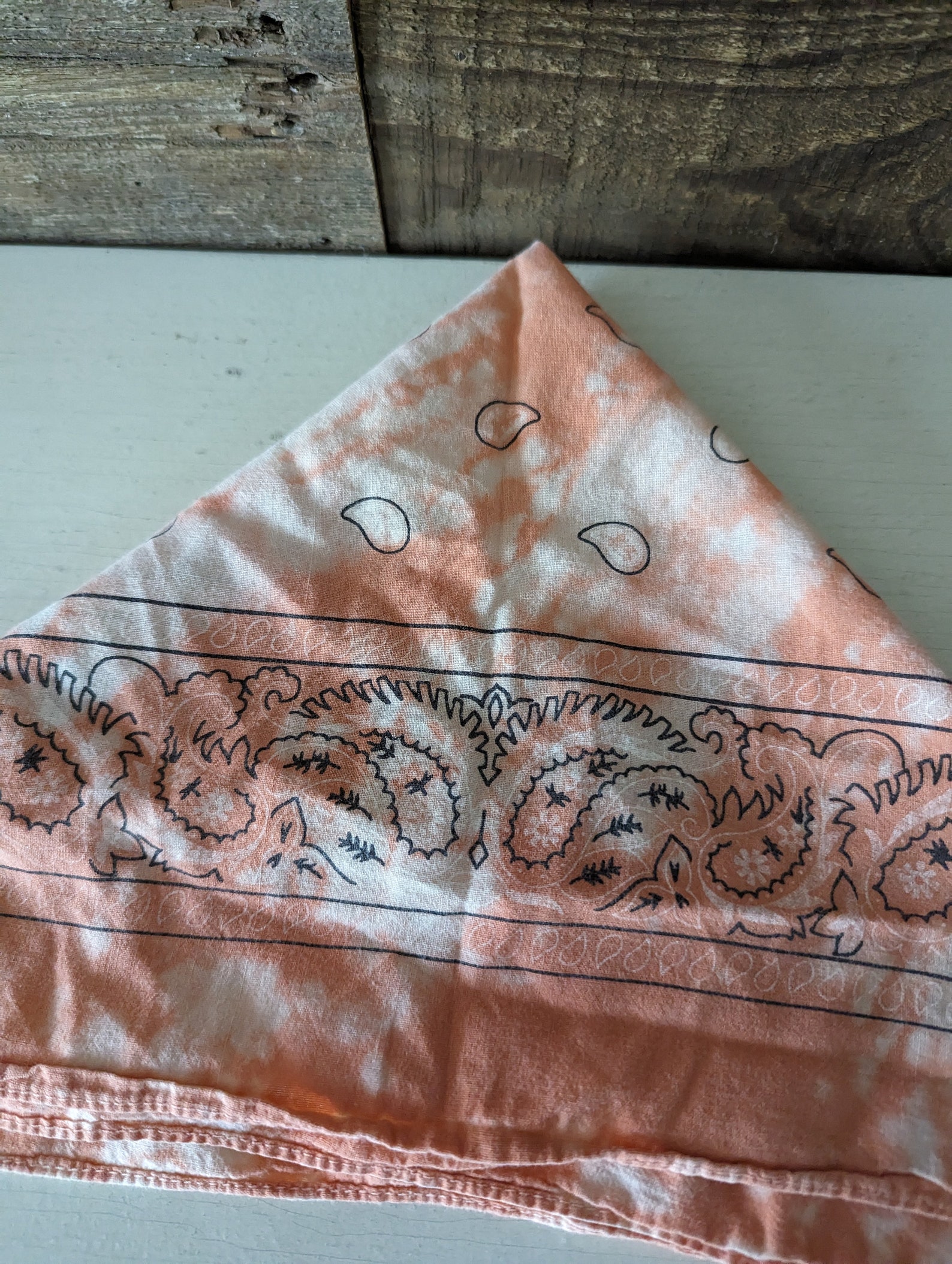 Bleached and Distressed Bandana Boho Upcycled Bandana - Etsy