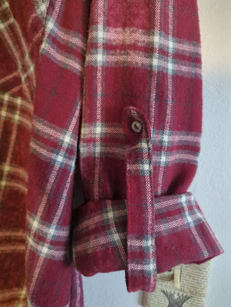 Bleach Distressed Flannel Shirt Women's Size XL - Etsy