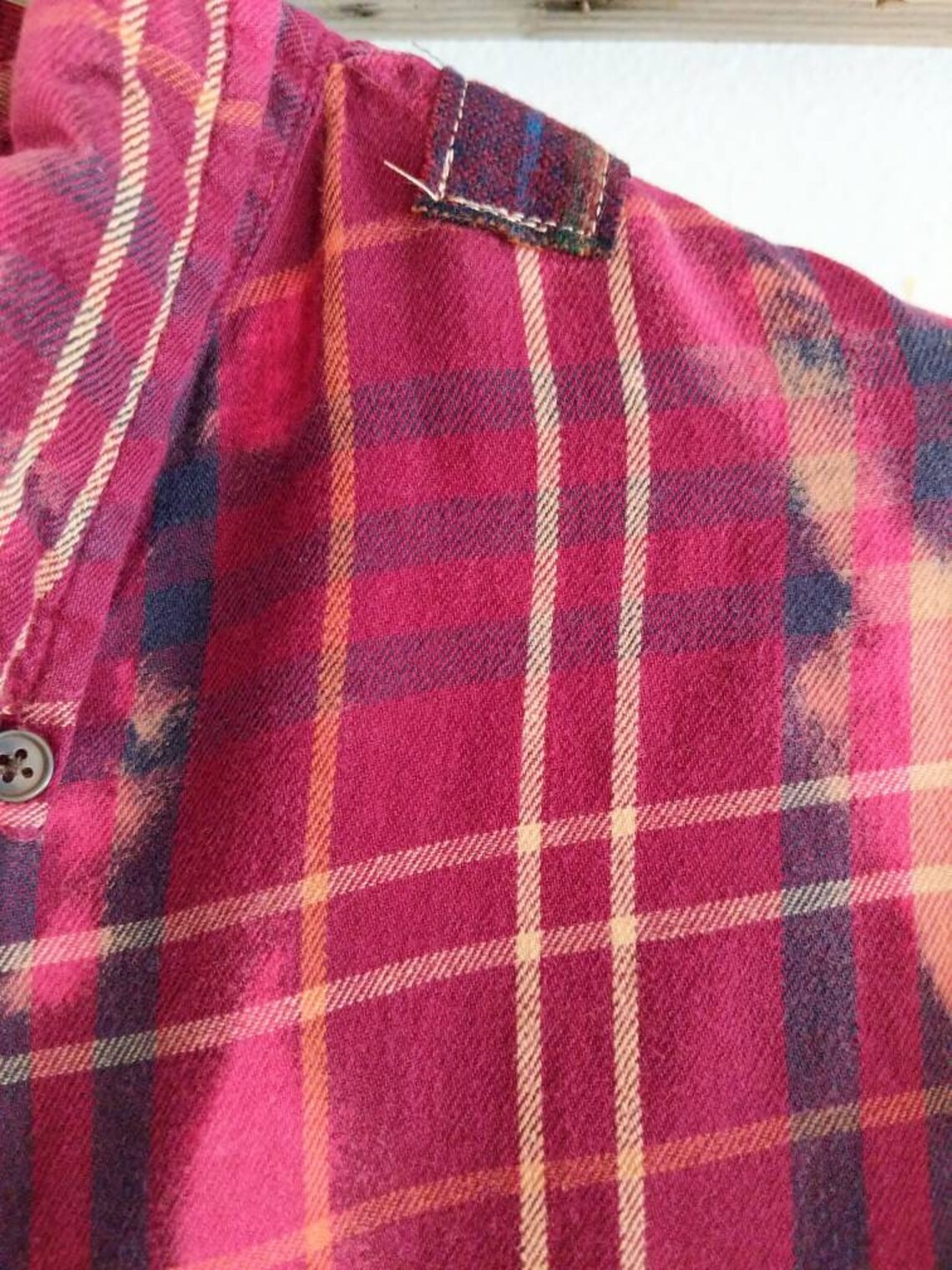 Bleach Distressed Flannel Shirt Men's Size 2XLT Flowers - Etsy