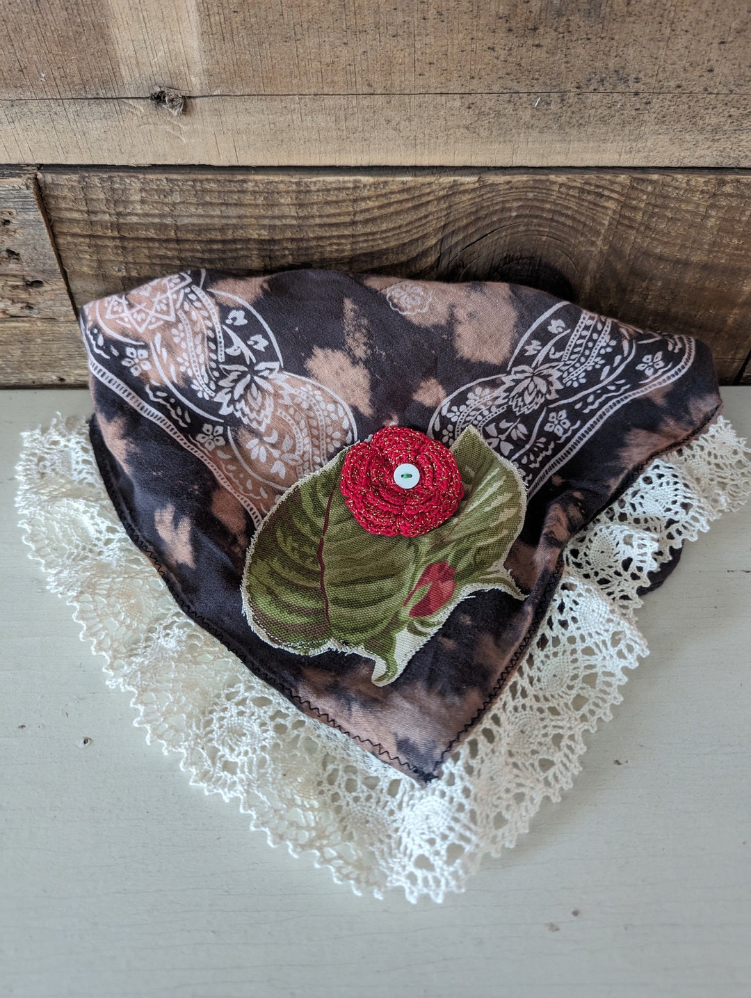 Bleached and Distressed Bandana Boho Upcycled Bandana - Etsy