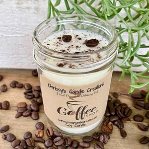 Coffee Shop Scented Soy Candles - Coffee Bean Handmade Candle - Coffee ...