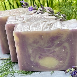 Lavender Bar Soap: Organic Shea Butter, Handcrafted Herbal Soap - Etsy