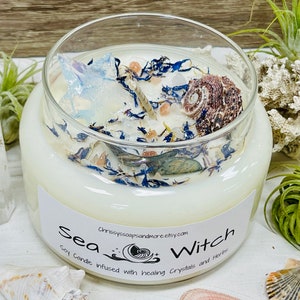 Sea Witch Crystal Candle - Soy Candle - Ocean Candle - Summer Scent ...