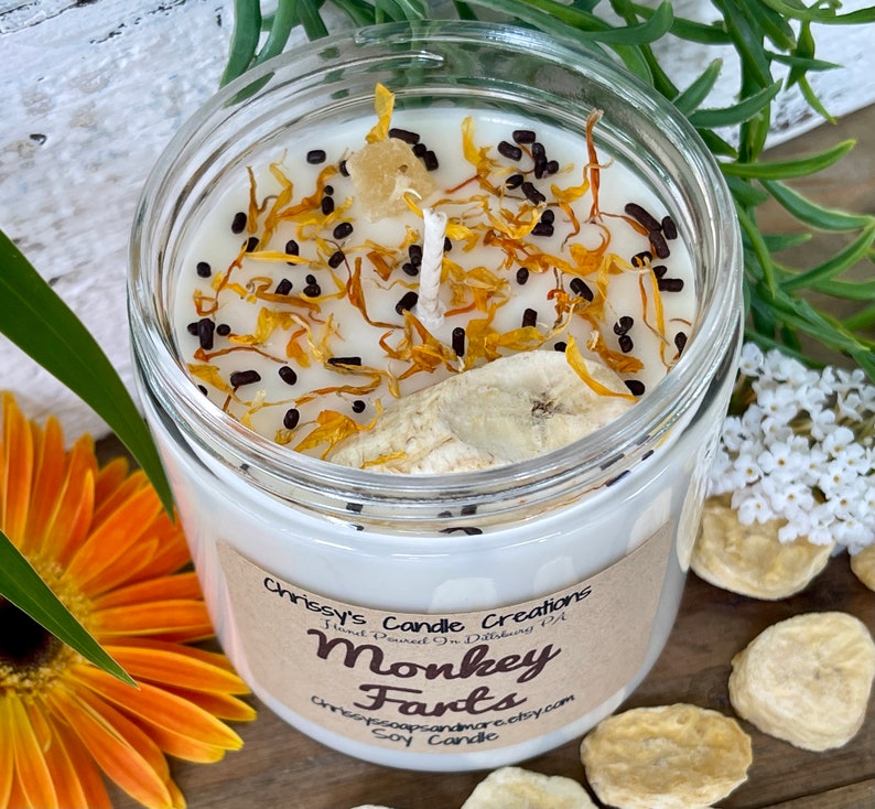 Monkey Farts Soy Candles Handmade Banana Candle Scented - Etsy