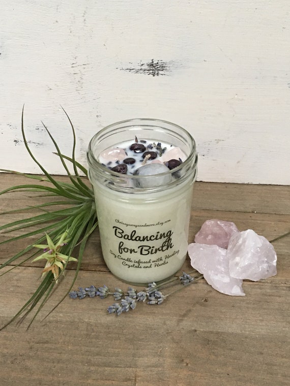 Balancing for Birth Candle Labor Candles Crystal Candle | Etsy
