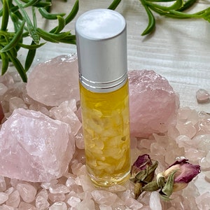 Victorian Rose Quartz Perfume Oil Crystal Infused Perfume Rose Perfume ...