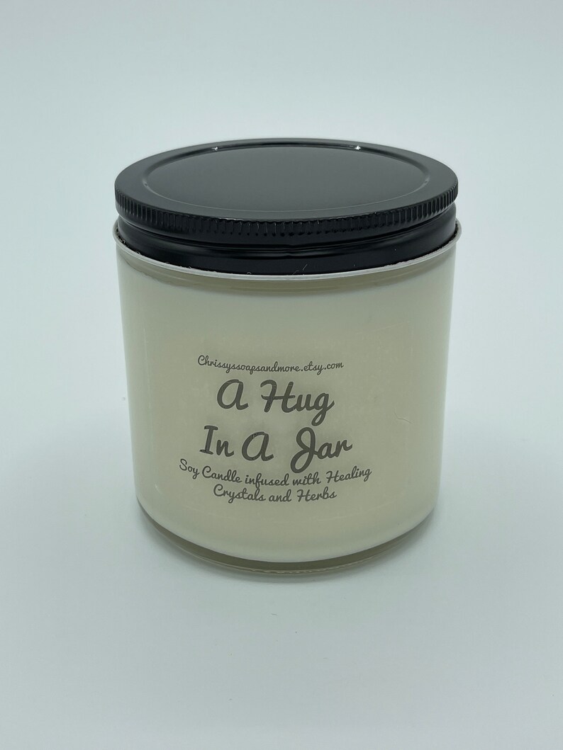 A Hug in a Jar Crystal Candle Scented Soy Candle Crystals - Etsy