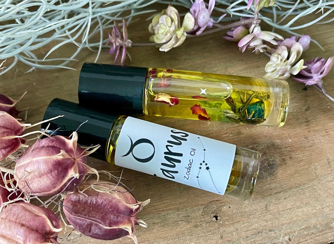 Taurus Zodiac Crystal Infused Perfume Oil - Healing Crystals Roller ...