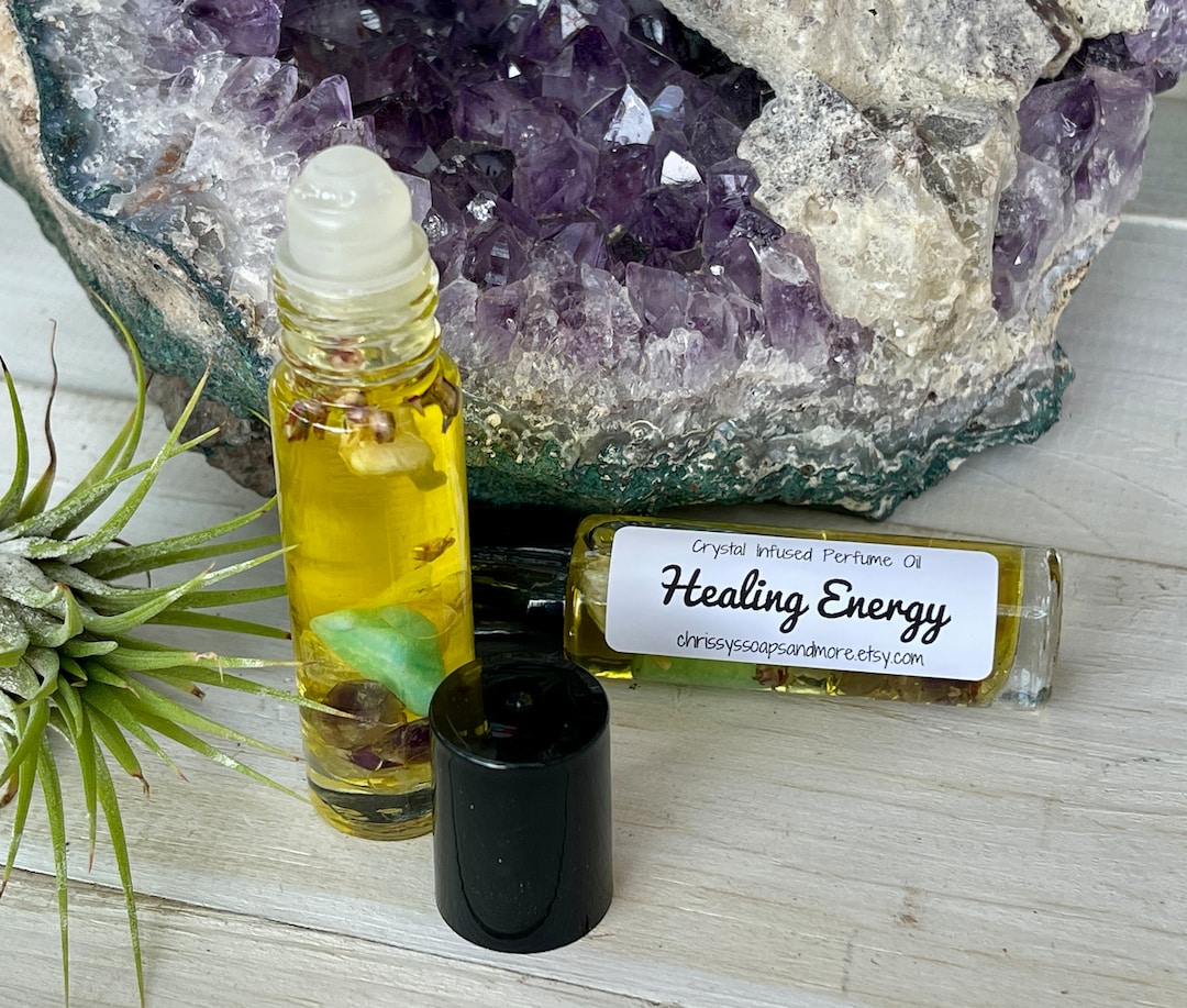 Healing Energy Crystal Infused Perfume Oil - Healing Crystals Roller ...