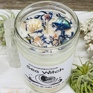 Sea Witch Crystal Candle - Soy Candle - Ocean Candle - Summer Scent ...