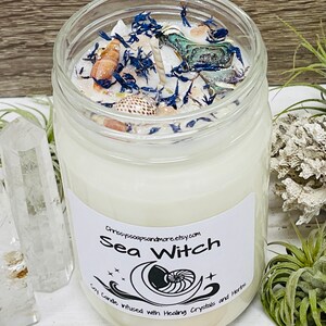 Sea Witch Crystal Candle - Soy Candle - Ocean Candle - Summer Scent ...