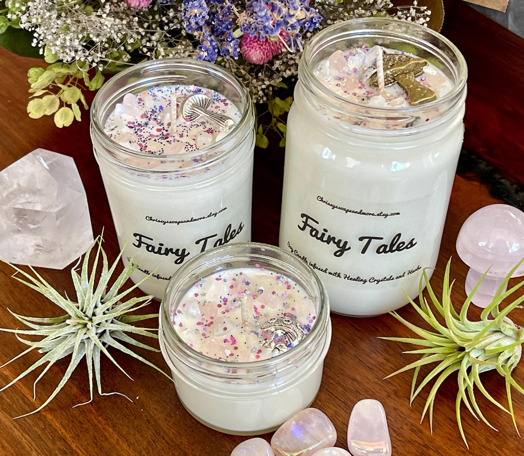 Fairy Tales Crystal Candle - Enchanted Candle - Soy Candle - Faeries ...