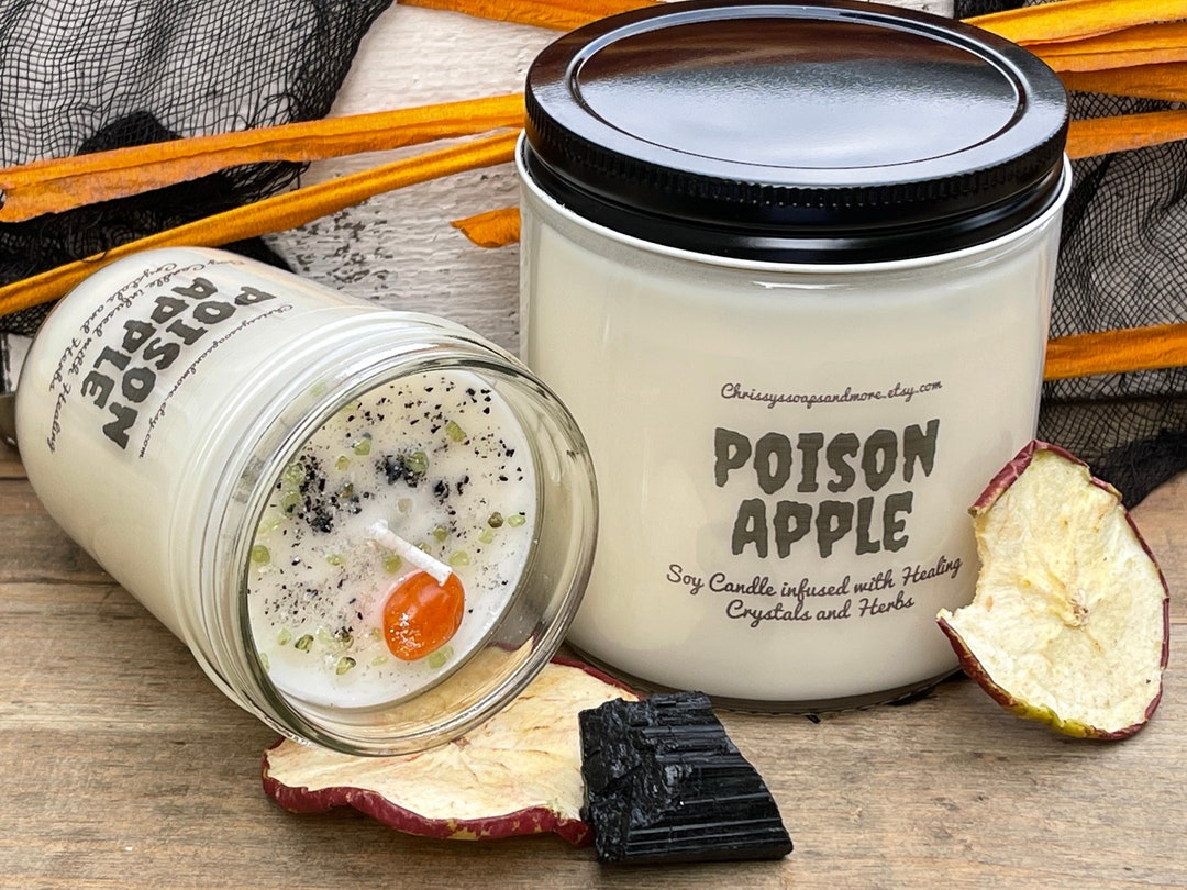 Poison Apple Crystal Candle Trick or Treat Candle Spell - Etsy
