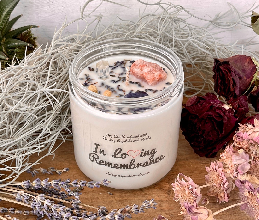 In Loving Remembrance Candle Crystal Candle Bereavement Gift Soy Candle ...