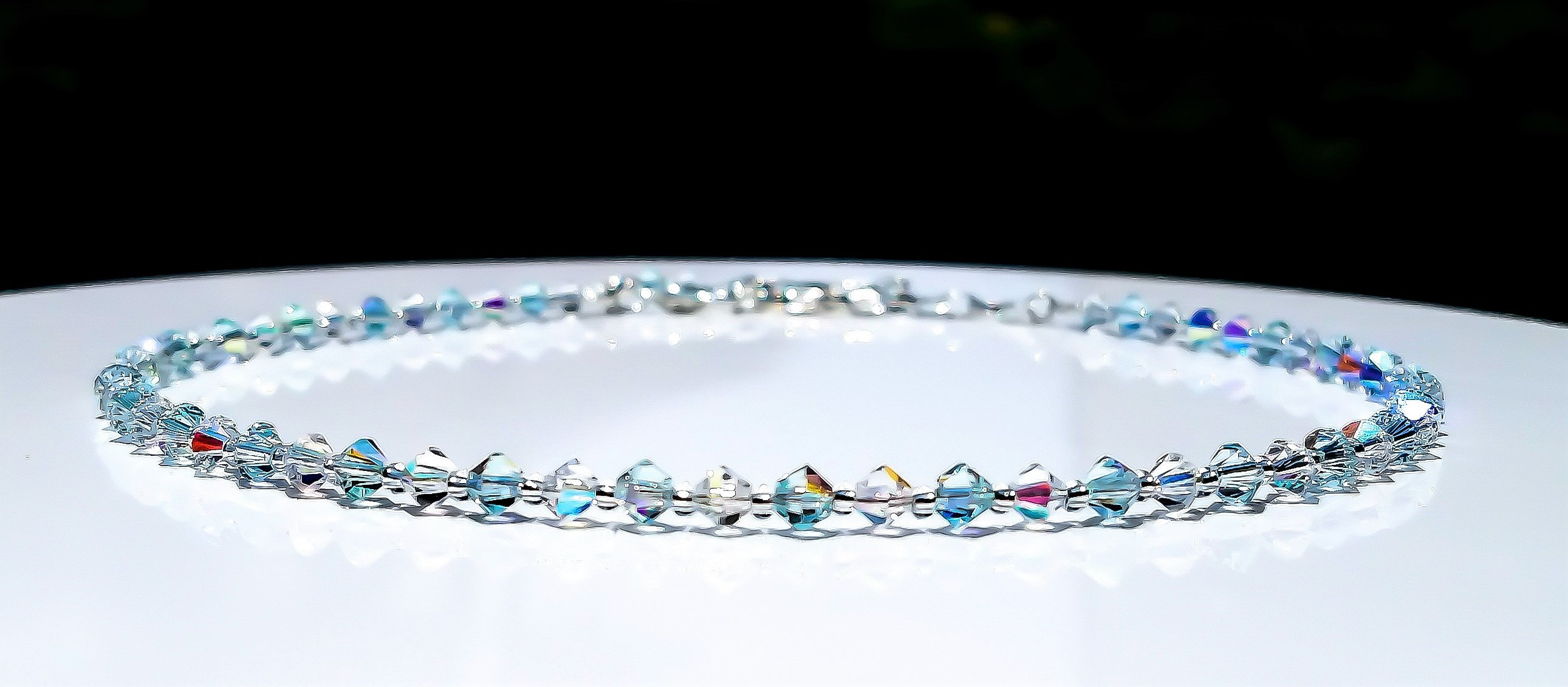 Swarovski Crystal Choker/ Handmade Crystal Beaded Necklace/ | Etsy