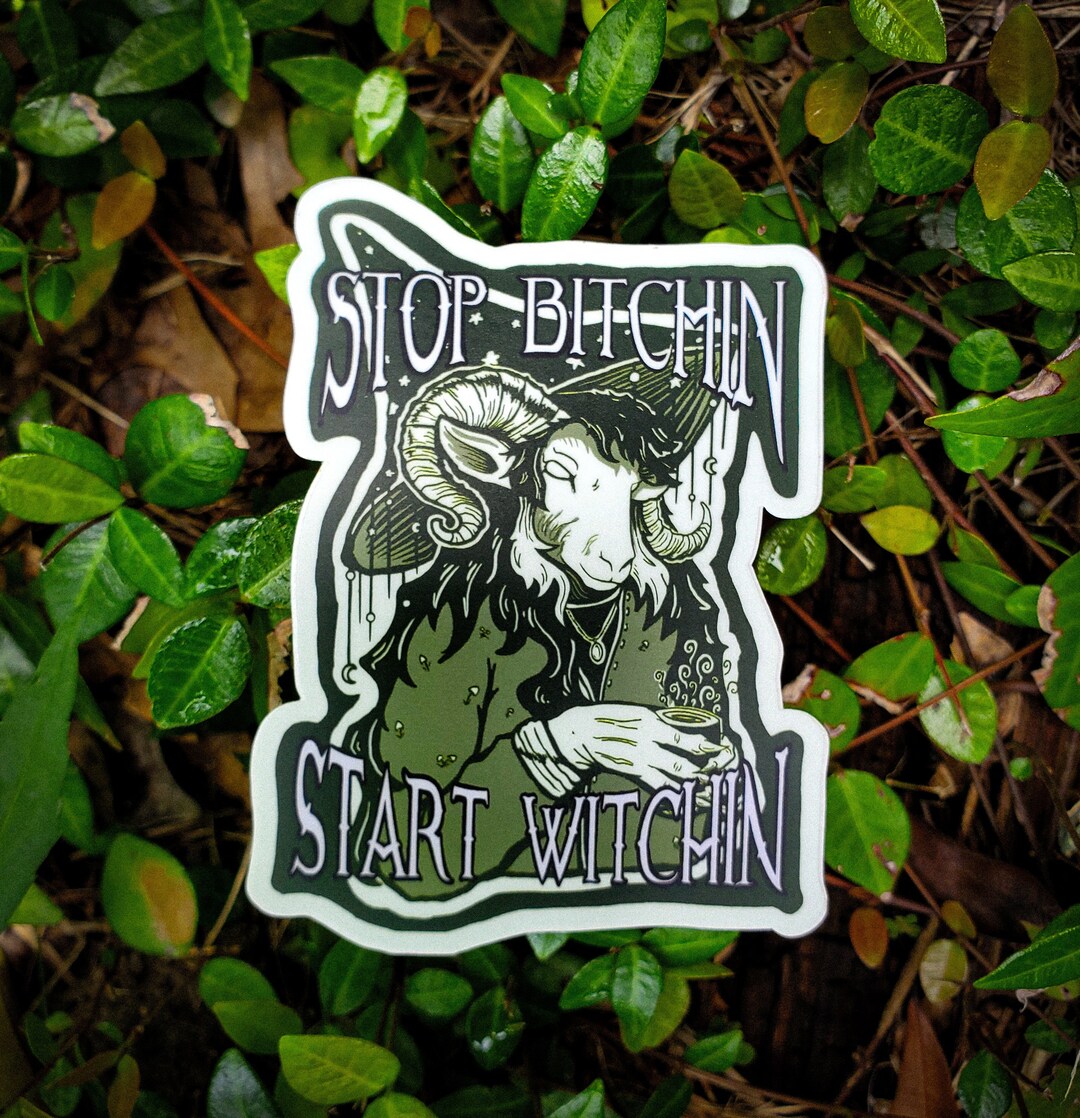 STICKER, Witch Sticker, Goat Witch Sticker, Hydroflask Sticker ...