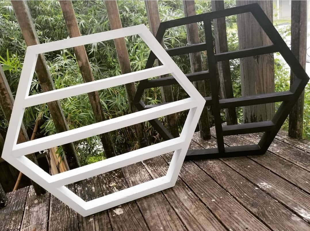 Hexagon S Oddity Floating Shelf Geometric Shelving Crystal | Etsy