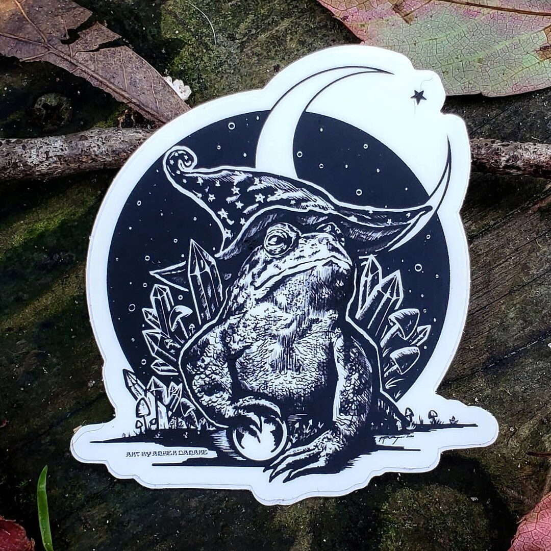 STICKER Toad Wizard, Frog Wizard, Hydroflask Sticker, Waterproof Vinyl ...