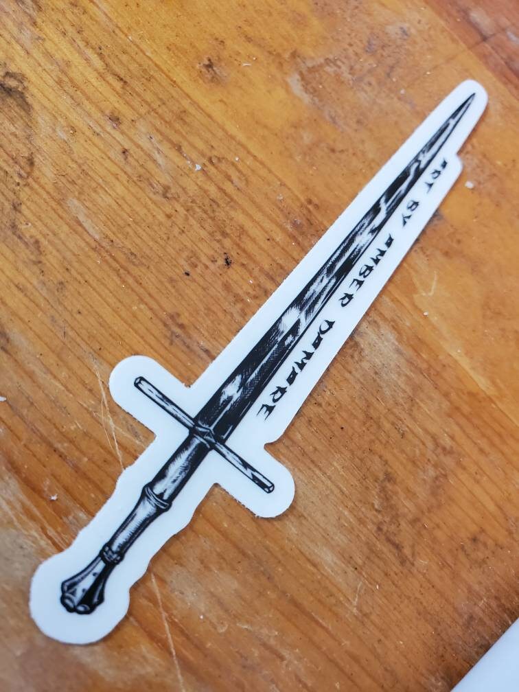 Longsword Vinyl Sticker by Amber Damare Waterproof Vinyl | Etsy