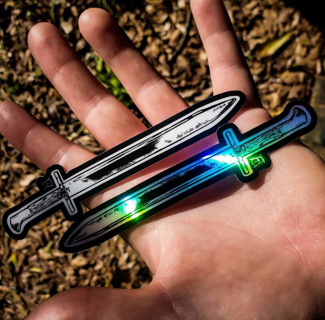 Messer Sword Vinyl Waterproof Sticker, Vinyl Sword Sticker, Holographic ...