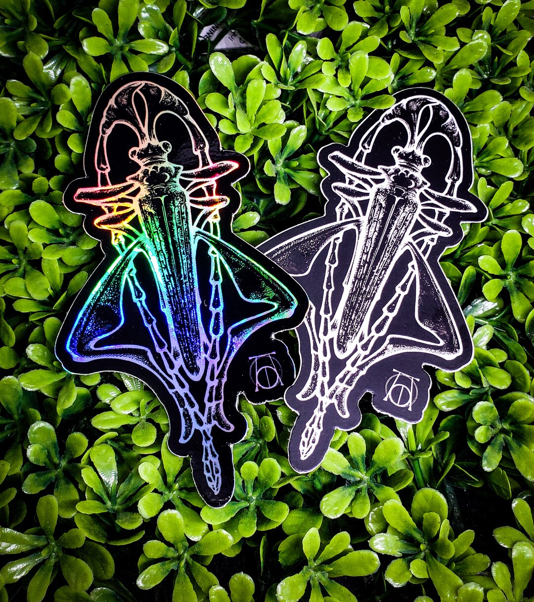 Elegant Grass Hopper Waterproof Sticker / Water Bottle Sticker / Vinyl ...