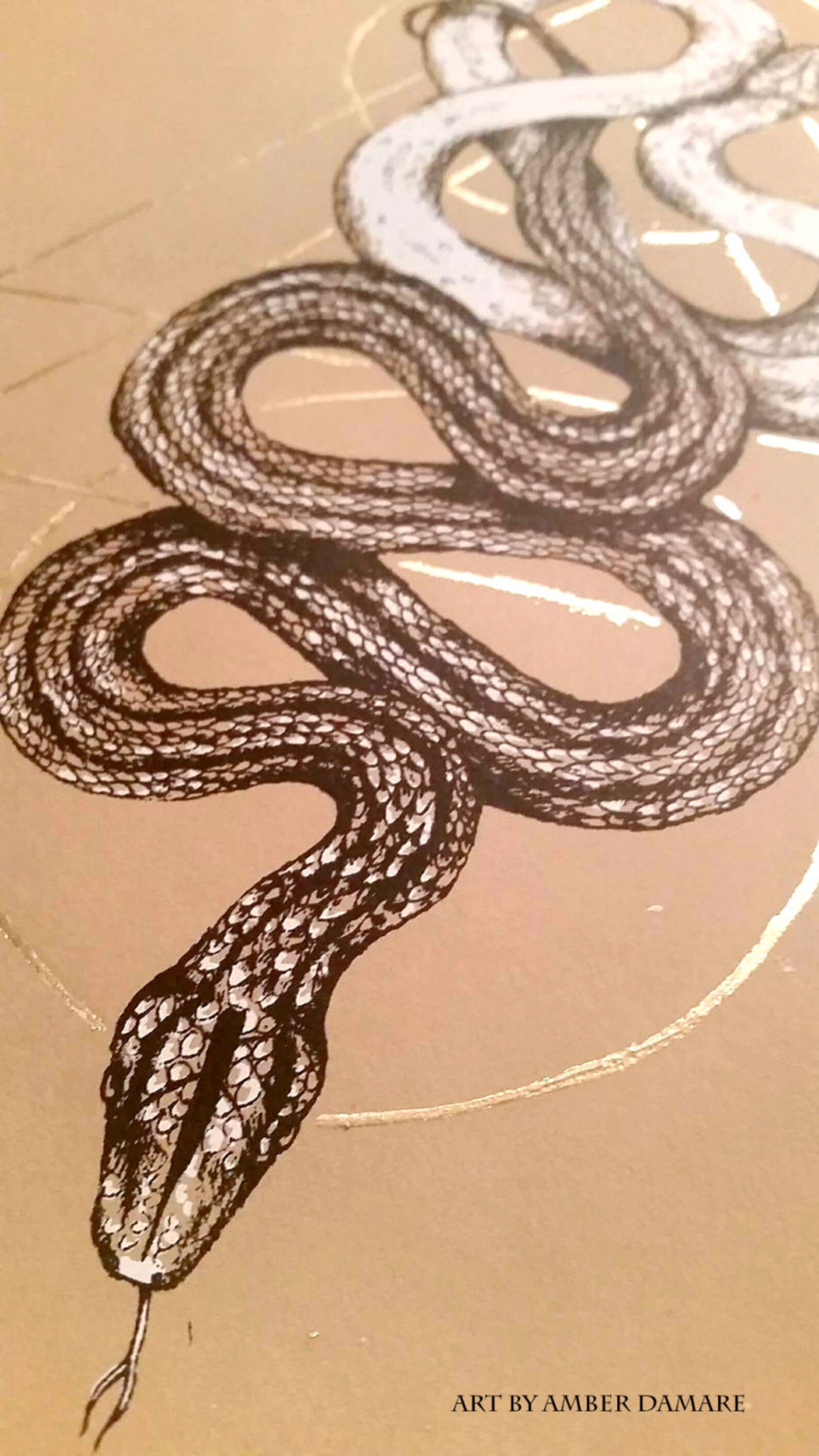 Balance // Snakes With Geometric Shapes // Two Color Screen - Etsy