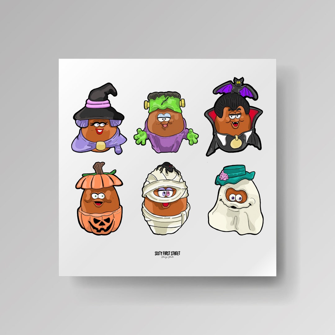 Mcdonalds - Vintage Halloween Mcnugget Buddies - Art Print - Etsy