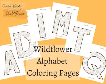 ABC Practice Coloring Pages Printable Worksheets Alphabet - Etsy