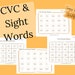 CVC & Sight Word Matching - Etsy