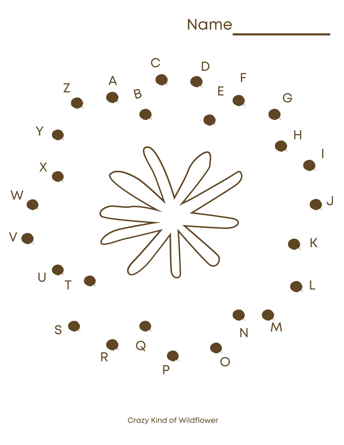 ABC Connect the Dots - Etsy