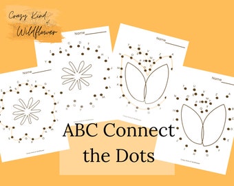 Rainbow Worksheets Connect the Dots - Etsy