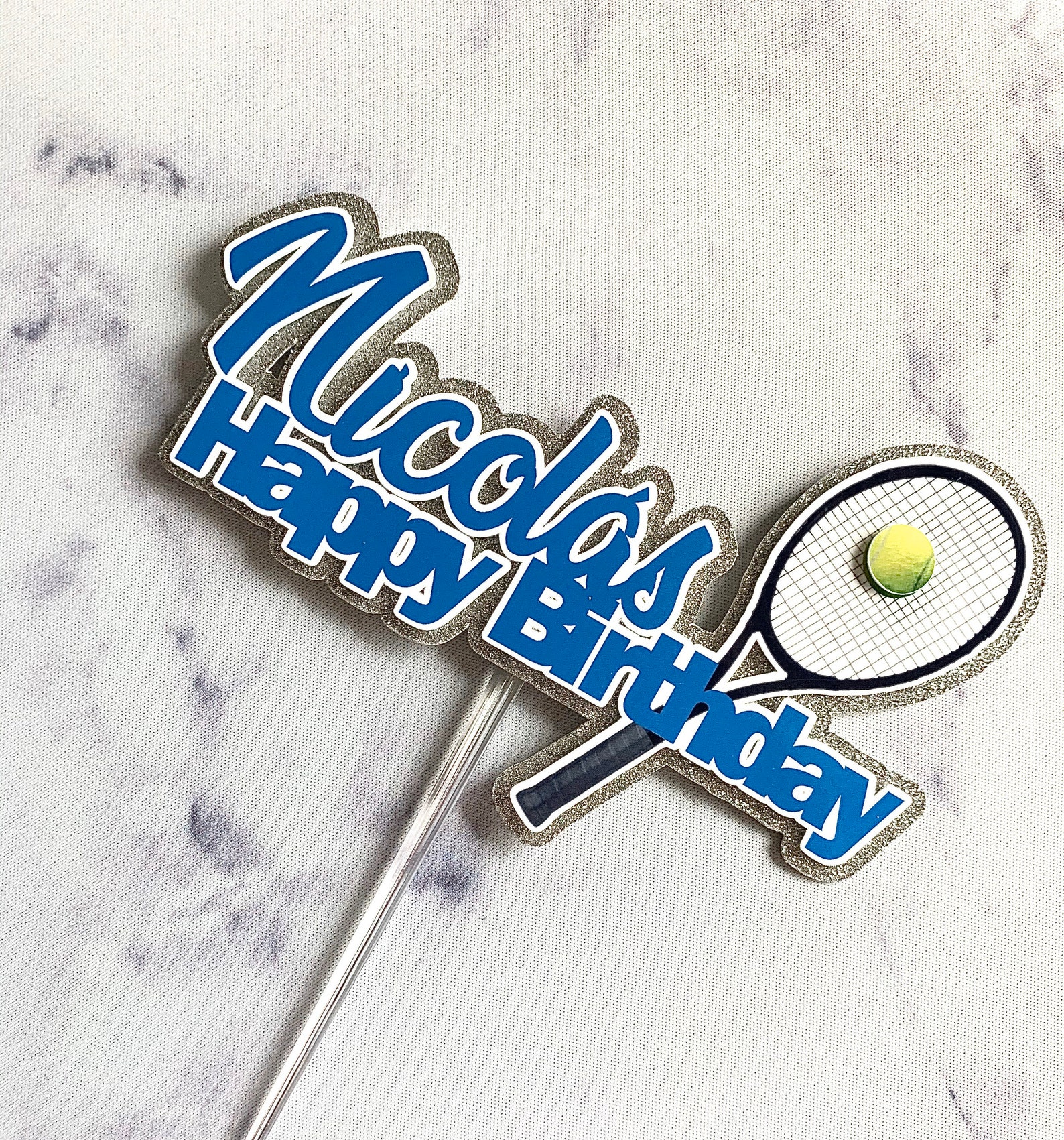 Tennis Player Theme Cake Topper/ Personalized Tennis Sports - Etsy