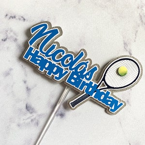 Tennis Player Theme Cake Topper/ Personalized Tennis Sports - Etsy