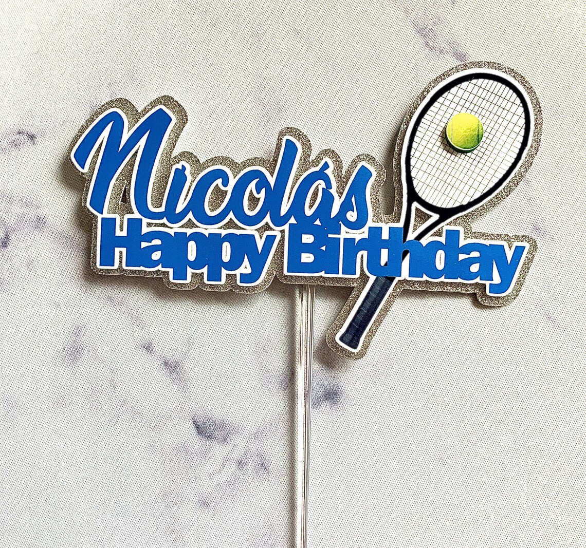 Tennis Player Theme Cake Topper/ Personalized Tennis Sports | Etsy