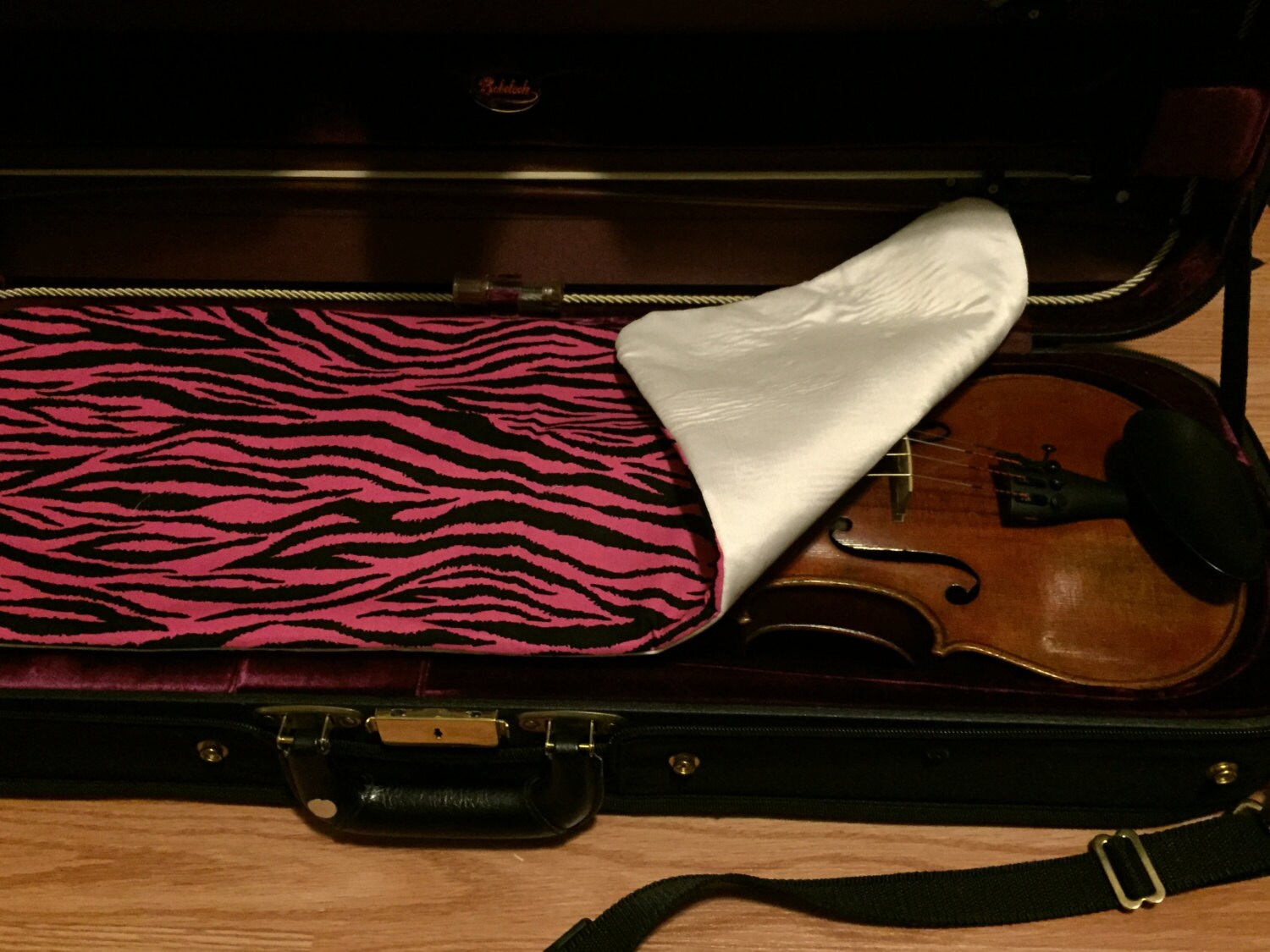 Fiddle/Violin Blanket Pink Black Zebra print | Etsy