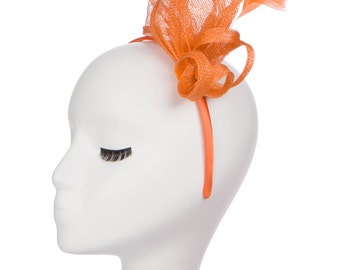 Orange Fascinator - Etsy