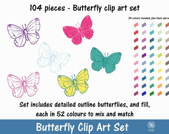 Butterfly clipart | Etsy