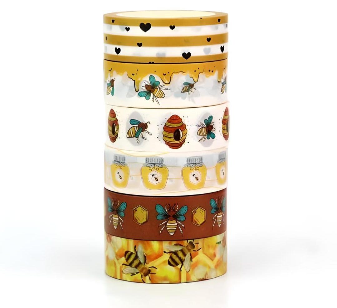 1 Roll. Honey Bee. Washi Tape. Flowers. Honey Jar. Beehive - Etsy