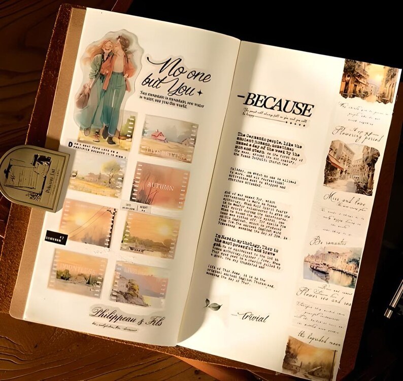 Script, Calligraphy, European Parks, Ocean, Cities Scenery, PET Tape ...
