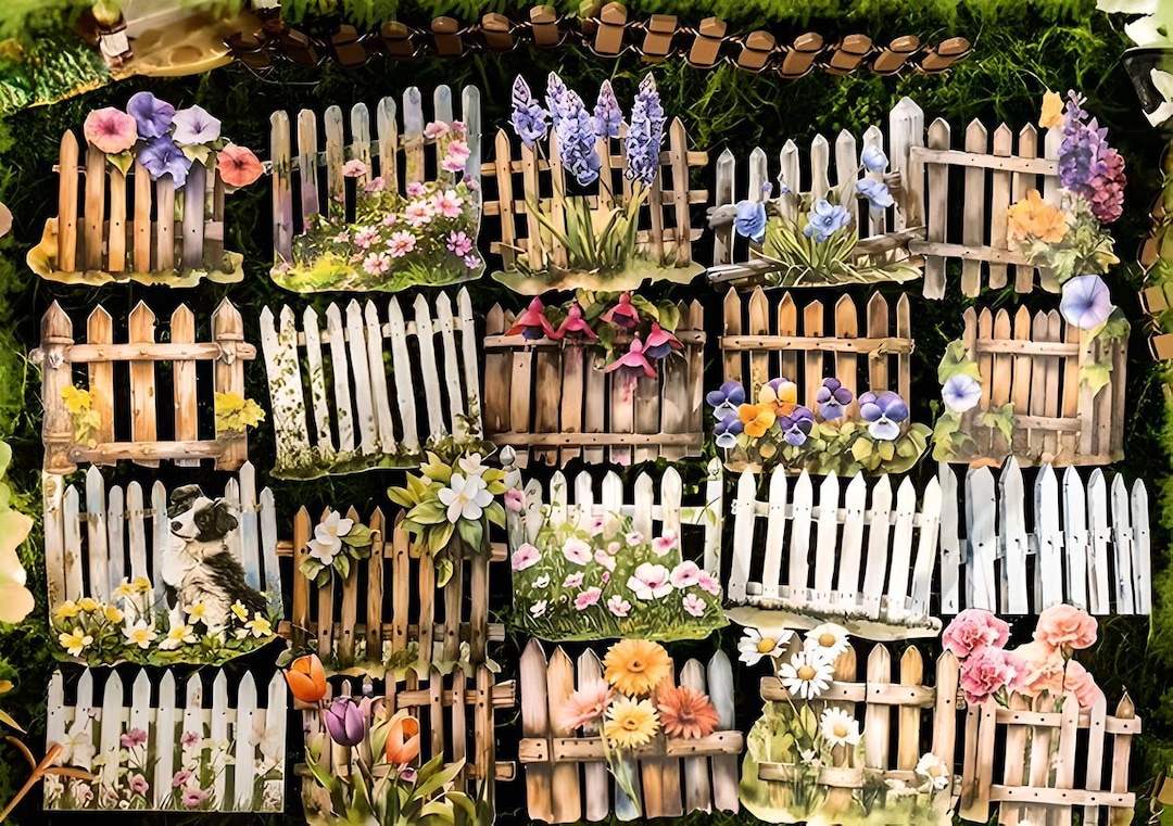 10 Cardstock Stickers. Fences. Wooden Fence. Garden Fence. House Fence ...