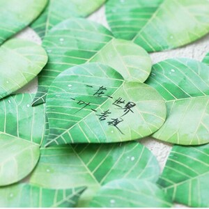 Sticky Notes With a Delicate Leaves Shape. Great for Memo in Your ...