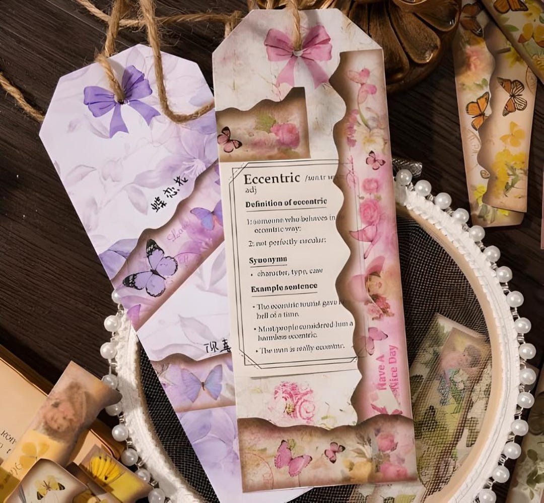 20, Retro, Page Border Stickers. Embellishments. Butterfly. Die Cut ...