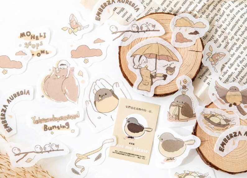 Endangered Animal Species Washi Stickers. Forest Animals, Bunny and Fox ...