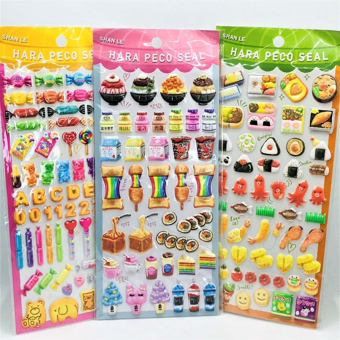 1pcs, Kawaii, Asian Food, 3D, Small Stickers. Japanese Bento Box, Sushi ...