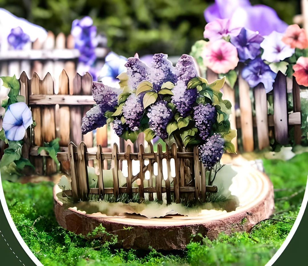 10 Paper Stickers. Die Cut. Fences. Garden. Backyard. Wooden Fence ...