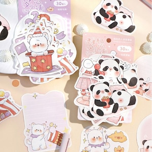 30, Loose Sheets, Decorative Paper, Memo, School Supplies. Cartoon ...